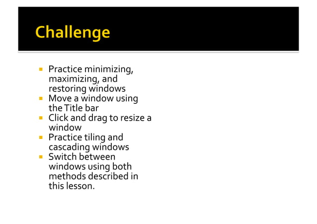 Lesson 4 moving and resizing windows | PDF