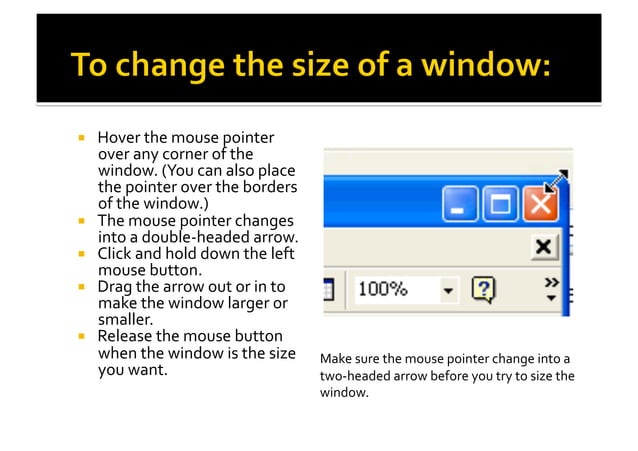 Lesson 4 moving and resizing windows | PDF