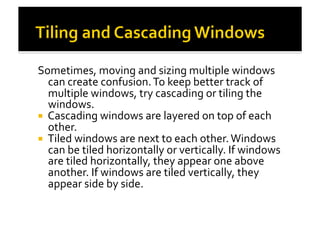 Lesson 4 moving and resizing windows | PDF