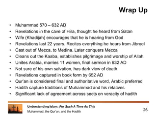 Lesson 4 Muhammad the Quran and the Hadith | PPT