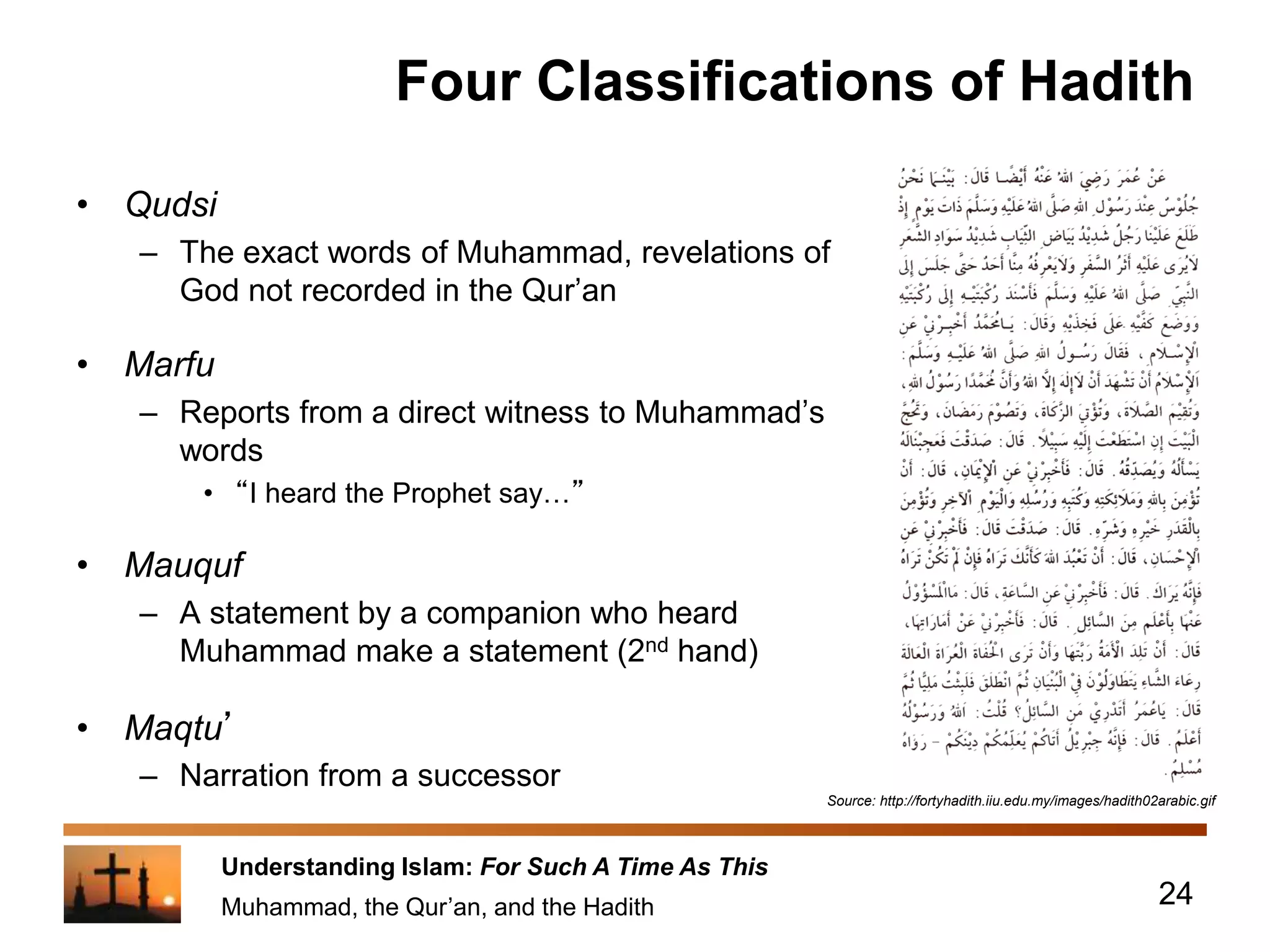 Lesson 4 Muhammad the Quran and the Hadith | PPTX