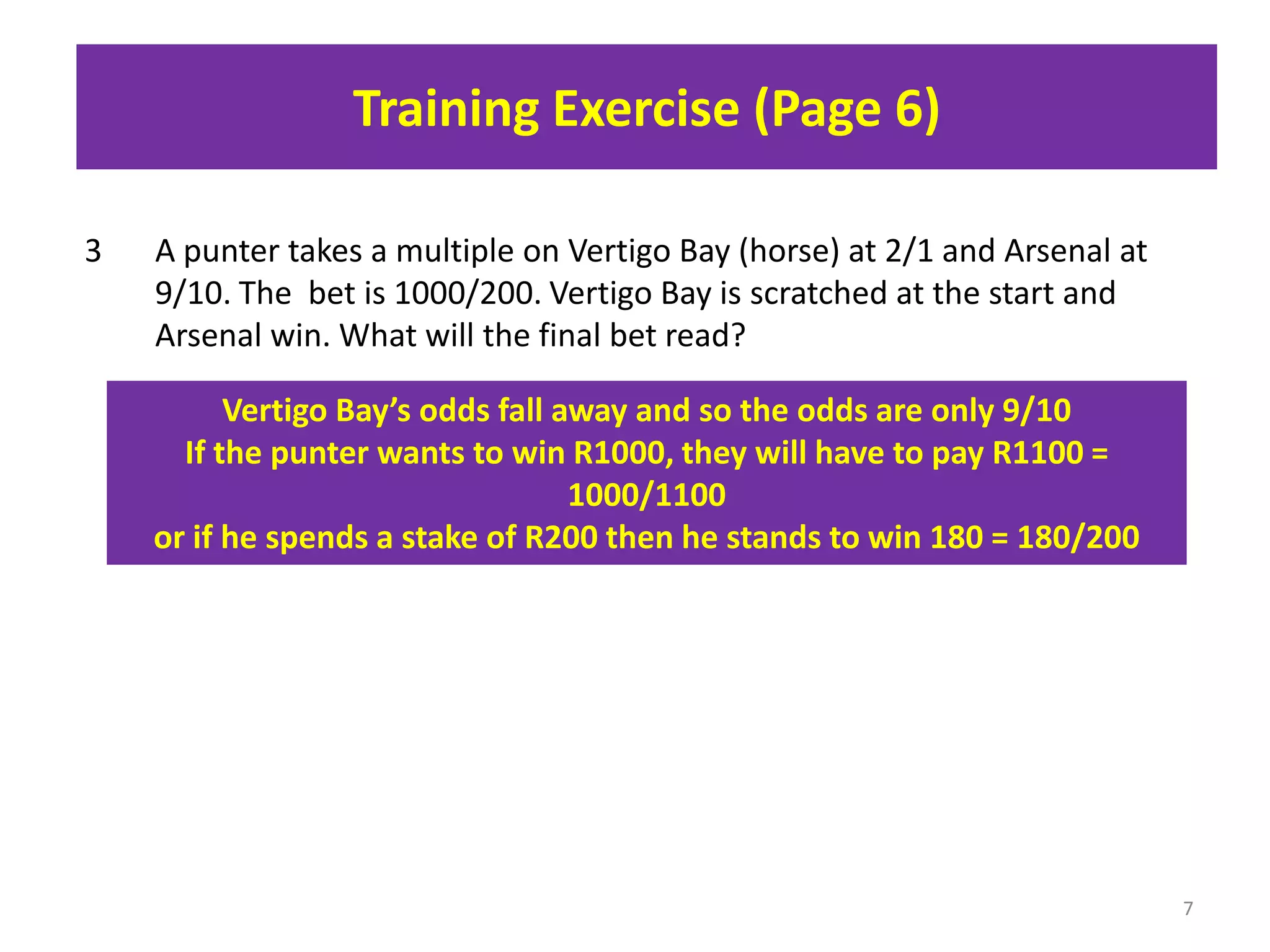 Lesson 4 multiple bets | PPT