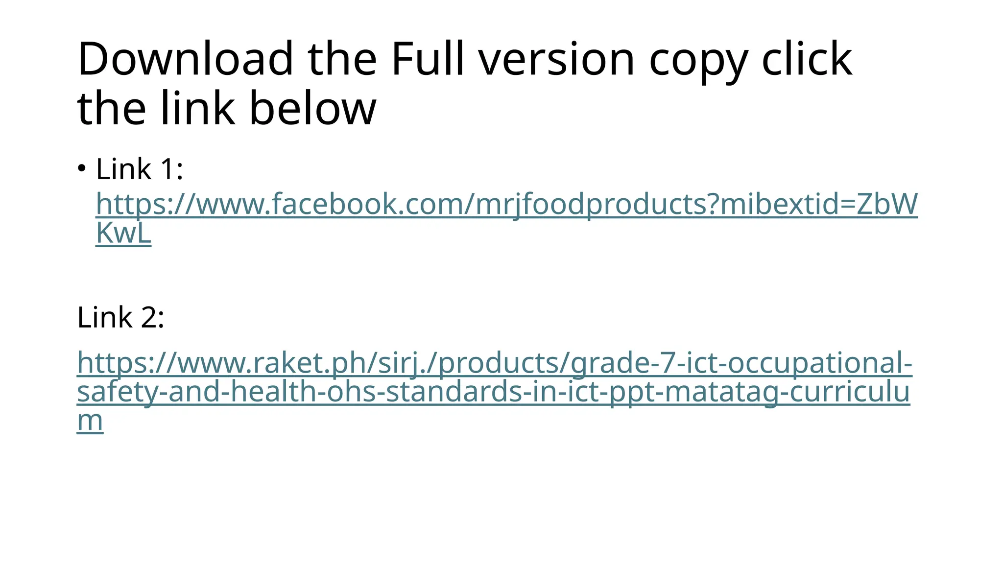 Grade 7 ICT: Occupational Safety and Health (OHS) Standards in ICT (PPT ...