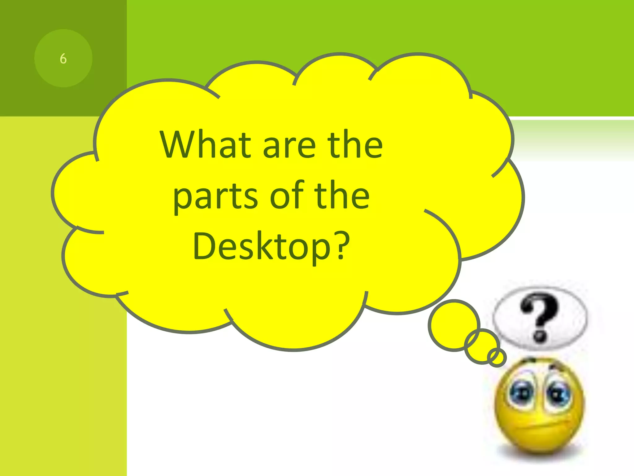 Basic Parts of a Desktop | PPT