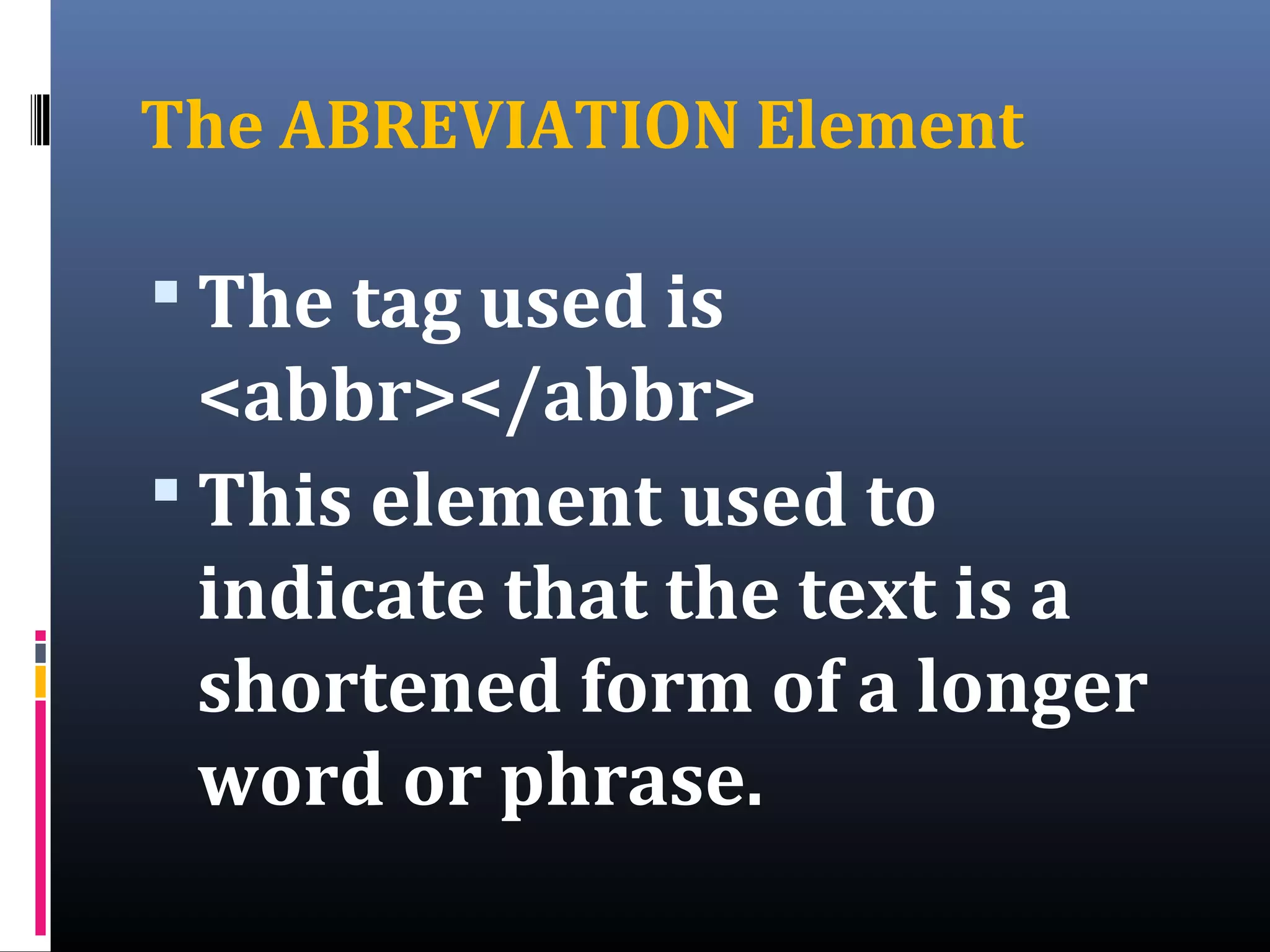 Preformatted, abbreviation, acronyms | PPT