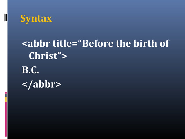 Preformatted, abbreviation, acronyms | PPT