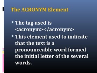 Preformatted, abbreviation, acronyms | PPT