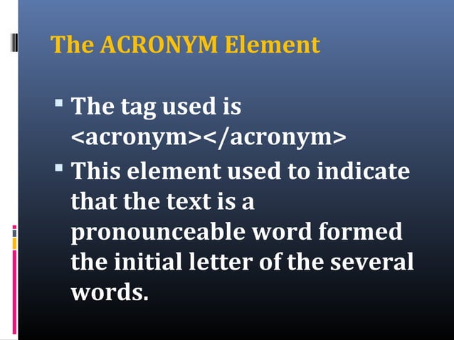 Preformatted, abbreviation, acronyms | PPT