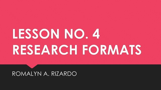 Research Formats | PDF | Science