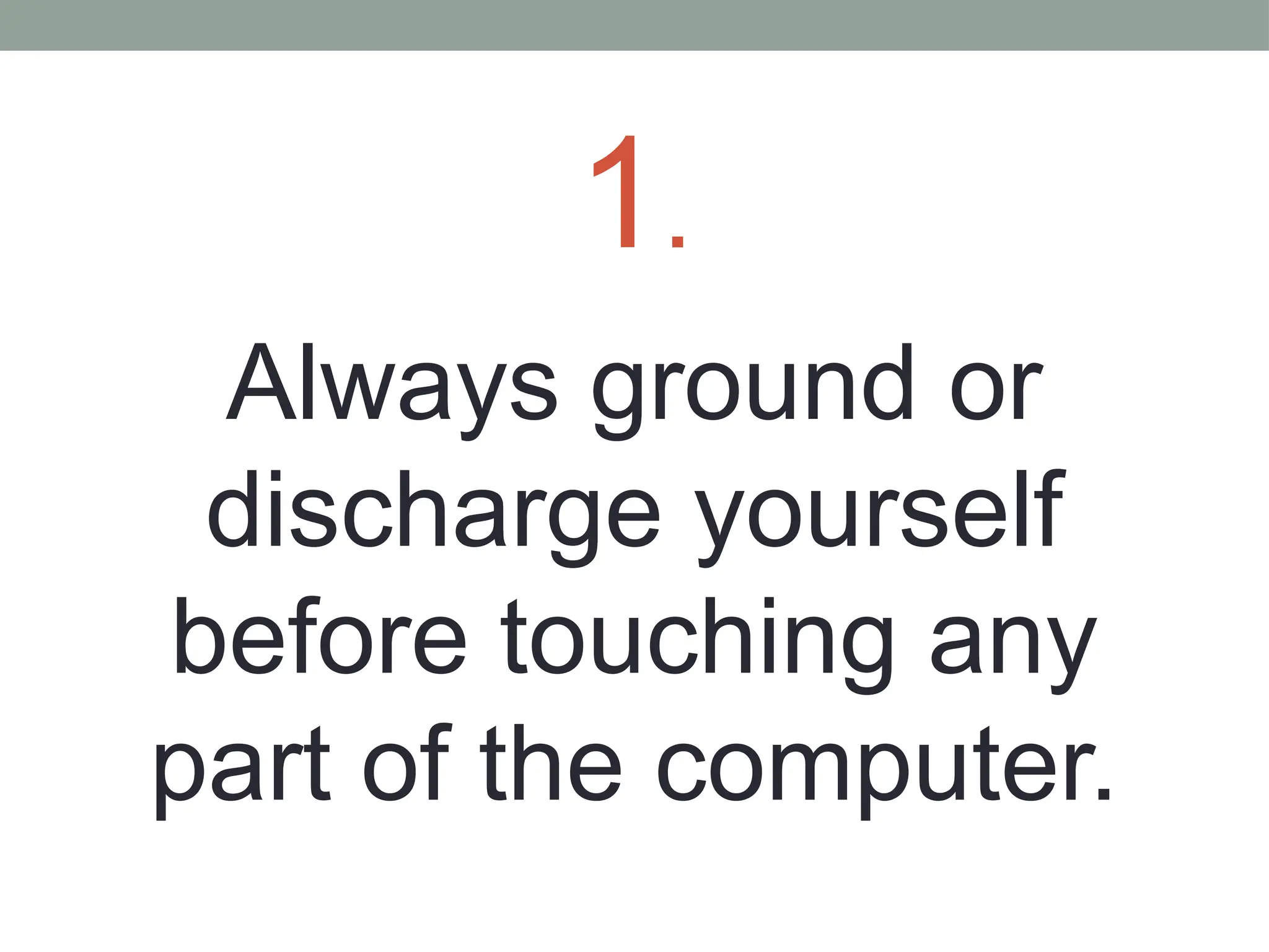 Lesson 4 - Sfety Precautions when Working in ICT Environments Fire ...