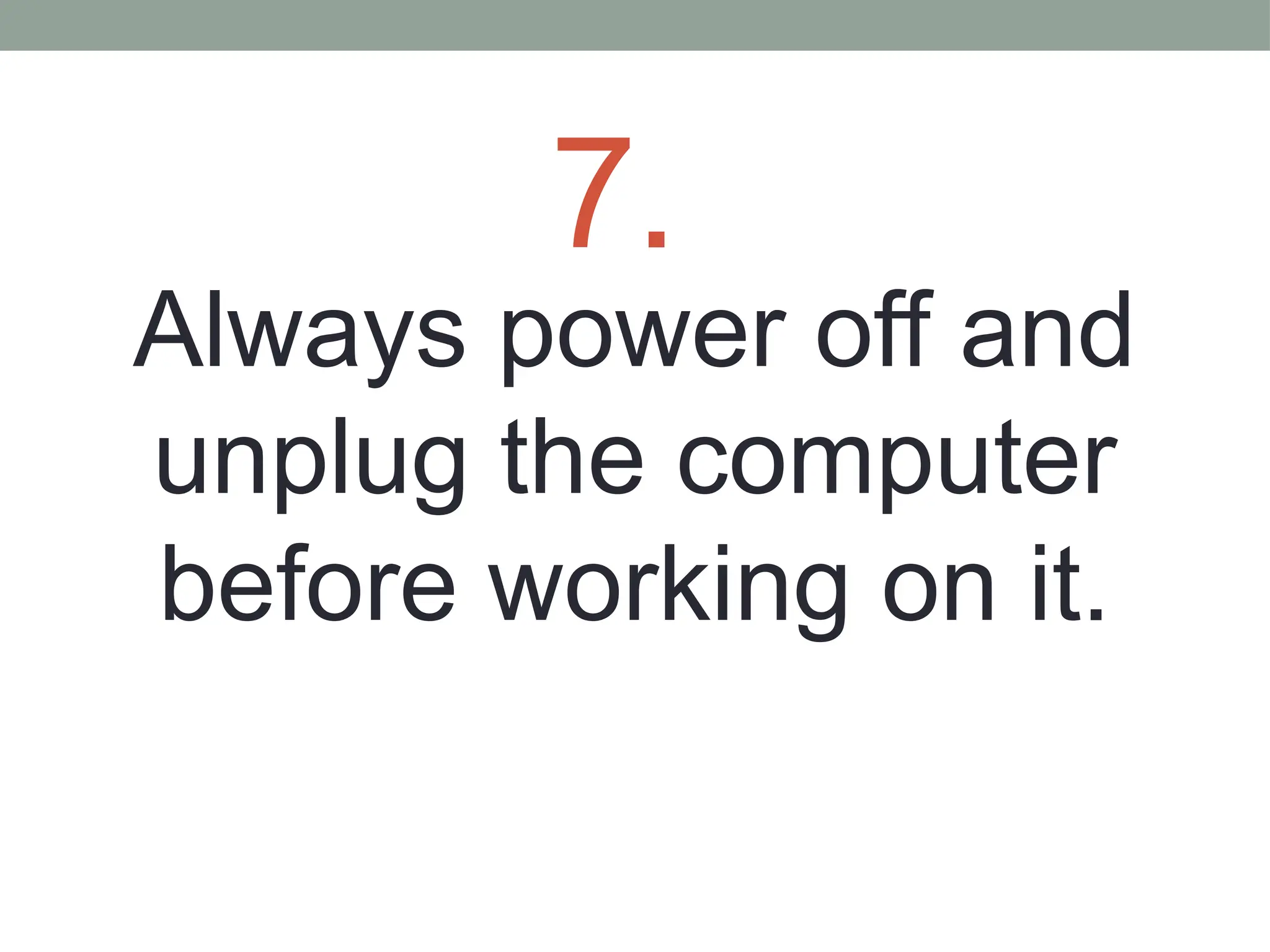 Lesson 4 - Sfety Precautions when Working in ICT Environments Fire ...