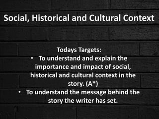 Of Mice and Men - Social, Historical and cultural context 1 | PPTX