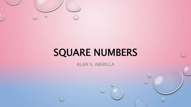 Lesson 4 square numbers | PPTX | Science