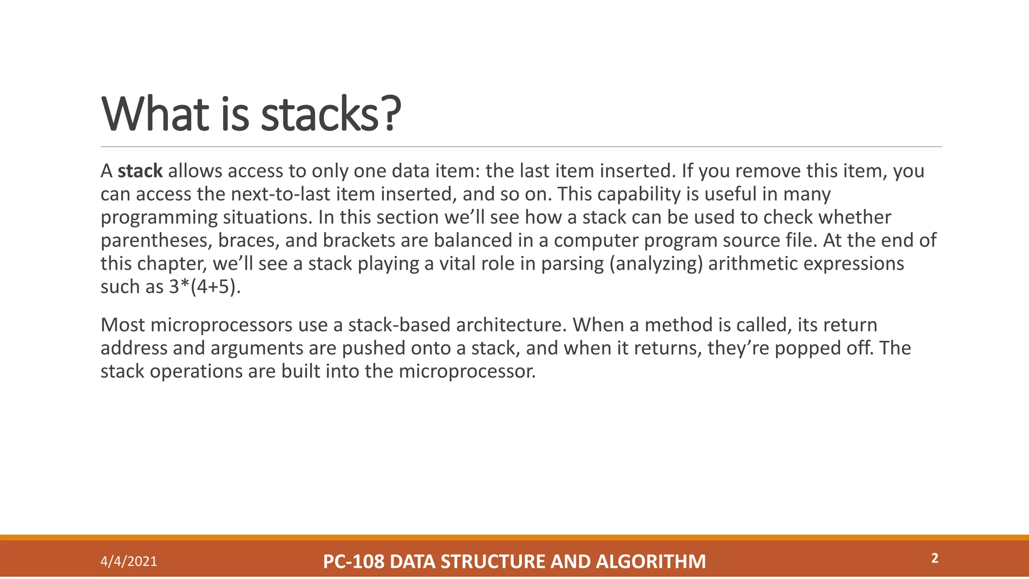 Lesson 4 stacks and queues | PPT
