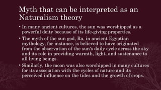 THEORIES RELATED TO MYTHOLOGY - LESSON 4 | PPTX