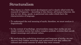 THEORIES RELATED TO MYTHOLOGY - LESSON 4 | PPTX