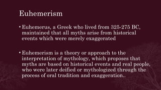 THEORIES RELATED TO MYTHOLOGY - LESSON 4 | PPTX