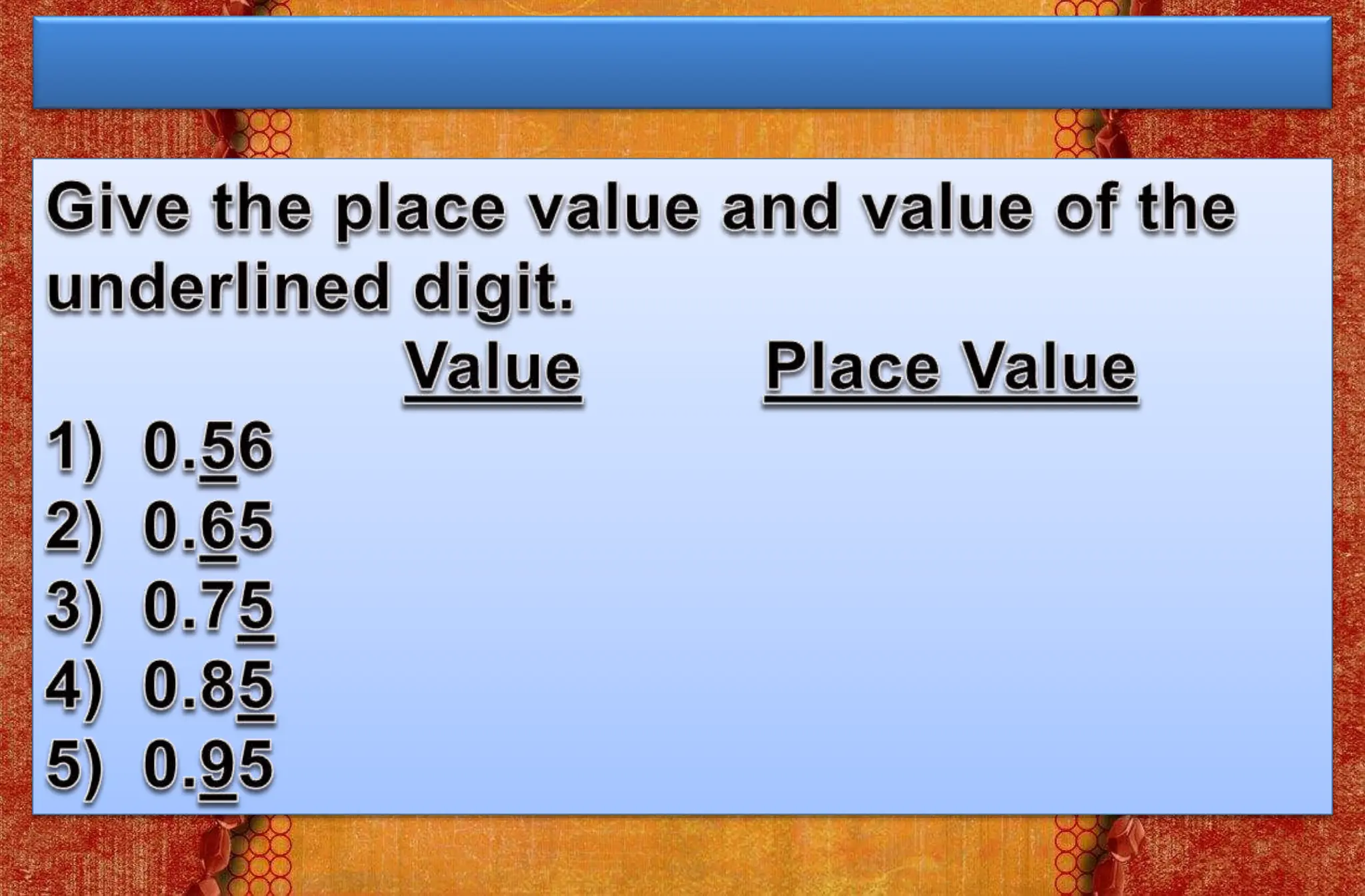 Lesson 44- Place Value and Value of a Digit in a Given Decimal Number ...