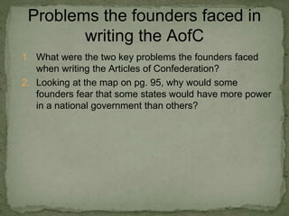 Weaknesses and Strengths of the Articles of Confederation | PPTX