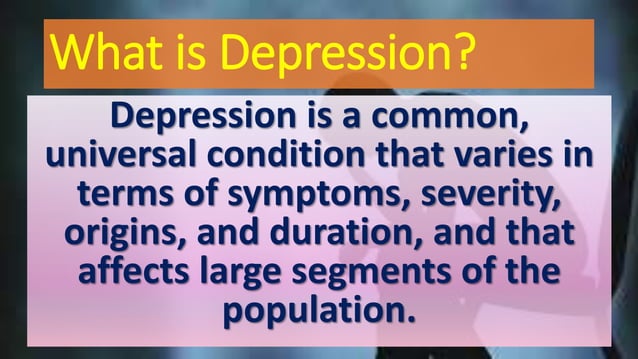 Lesson 4a depression | PPTX