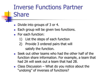Lesson 4A - Inverses of Functions.ppt | Technology & Computing