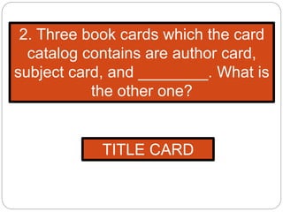 Lesson 4a library - quiz bee | PPTX