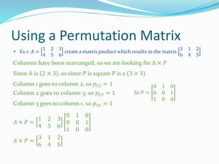 Lesson 4a - permutation matrices | PPTX
