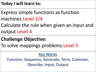 Lesson 4 algebra 1 express simple functions in different forms | PPTX
