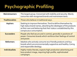 Lesson 4_Audience profiling 3_Psycho-graphic profiling model | PPT