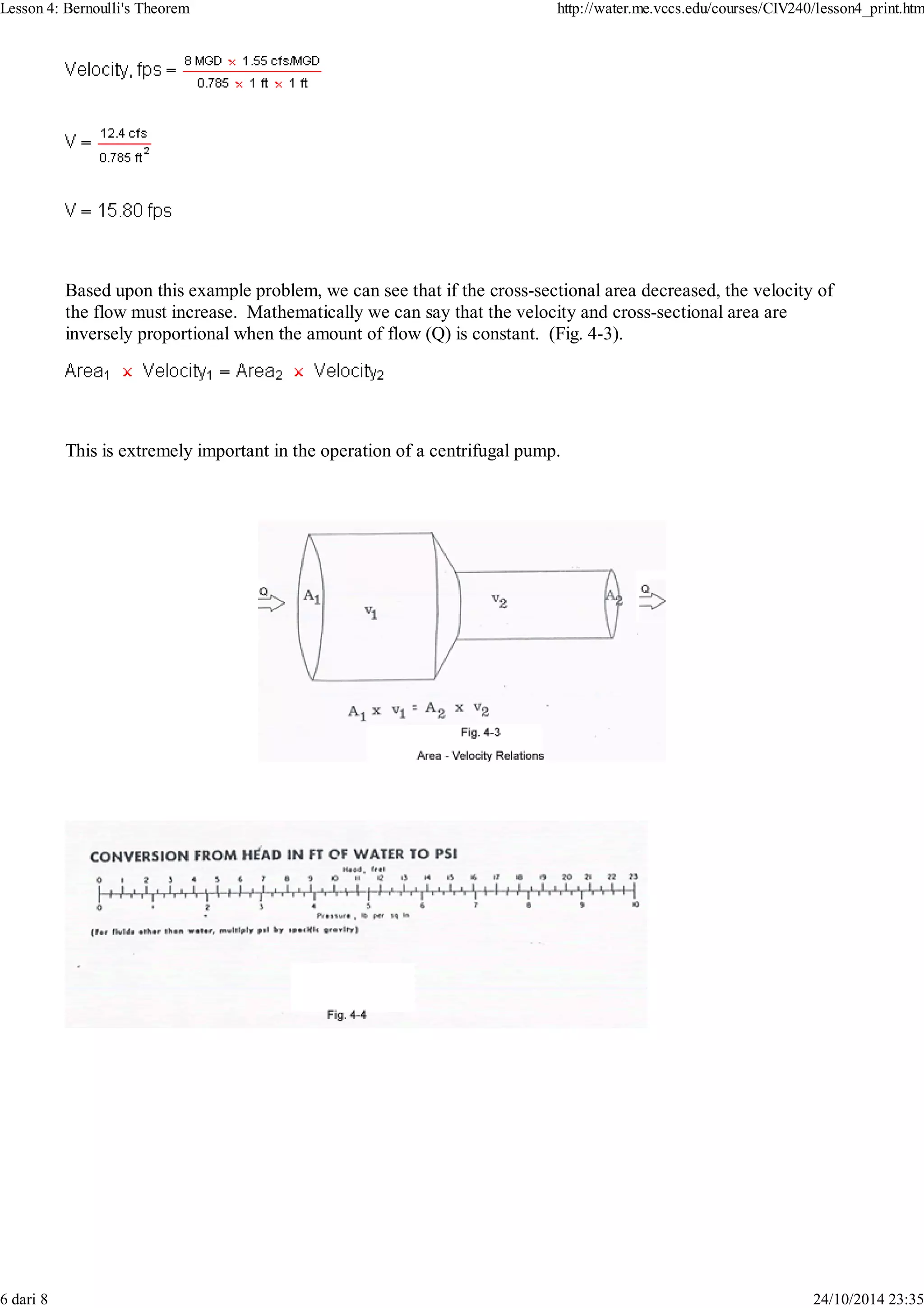 Lesson 4 bernoulli's theorem | PDF
