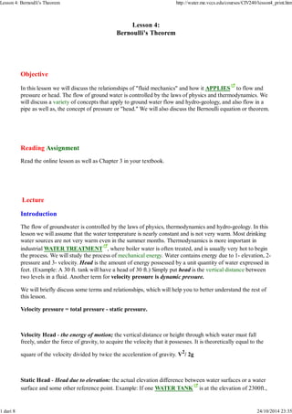 Lesson 4 bernoulli's theorem | PDF