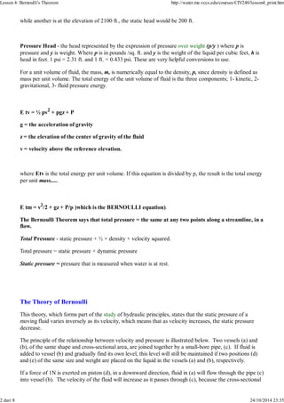 Lesson 4 bernoulli's theorem | PDF