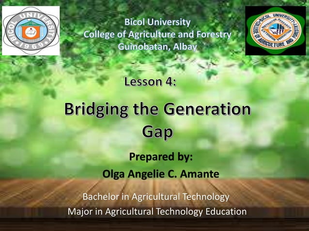 Lesson 4: bridging the generation gap | PPTX