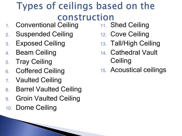 Lesson 4 Ceilings.pptx | Woodworking | Arts and Crafts