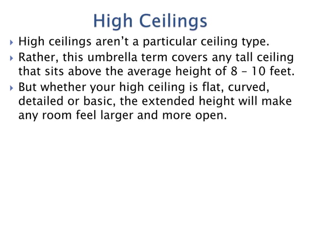 Lesson 4 Ceilings.pptx | Woodworking | Arts and Crafts