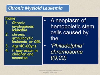 Lesson 4 chronic myeloid leukemia - CML.ppt