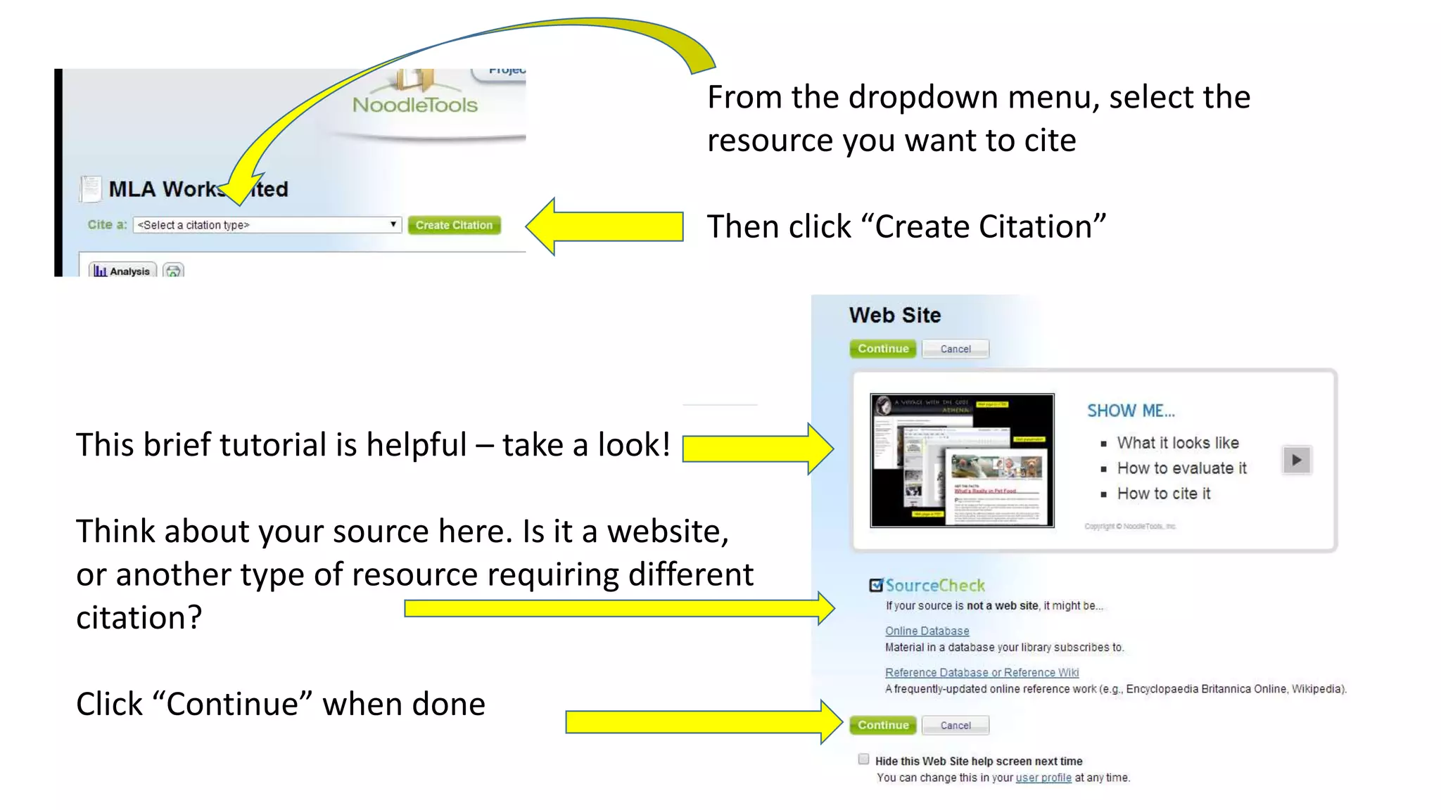 Lesson 4 citing a website or webpage in noodletools | PPT