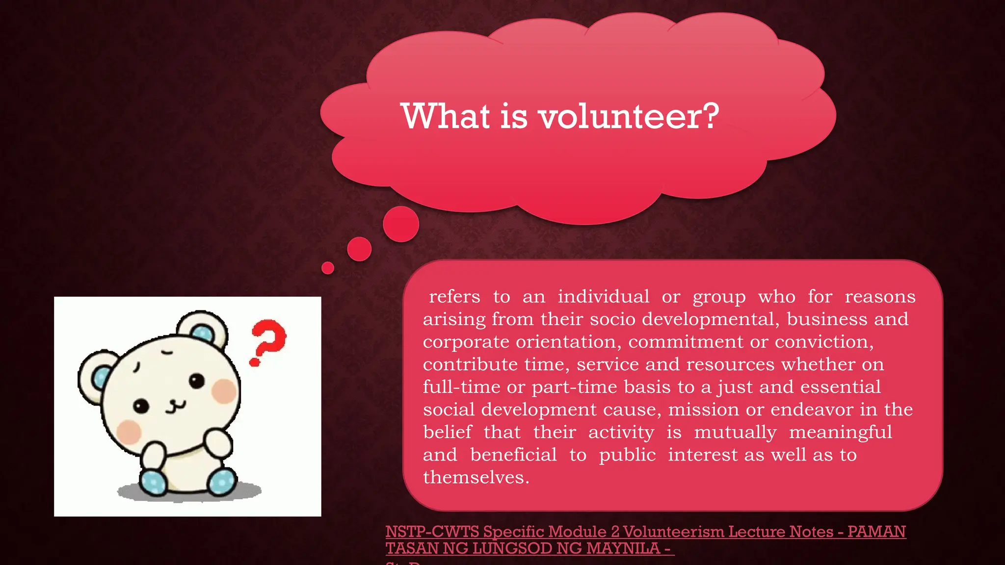 LESSON 4 COMMUNITY SERVICE THROUGH VOLUNTEERISM.pptx