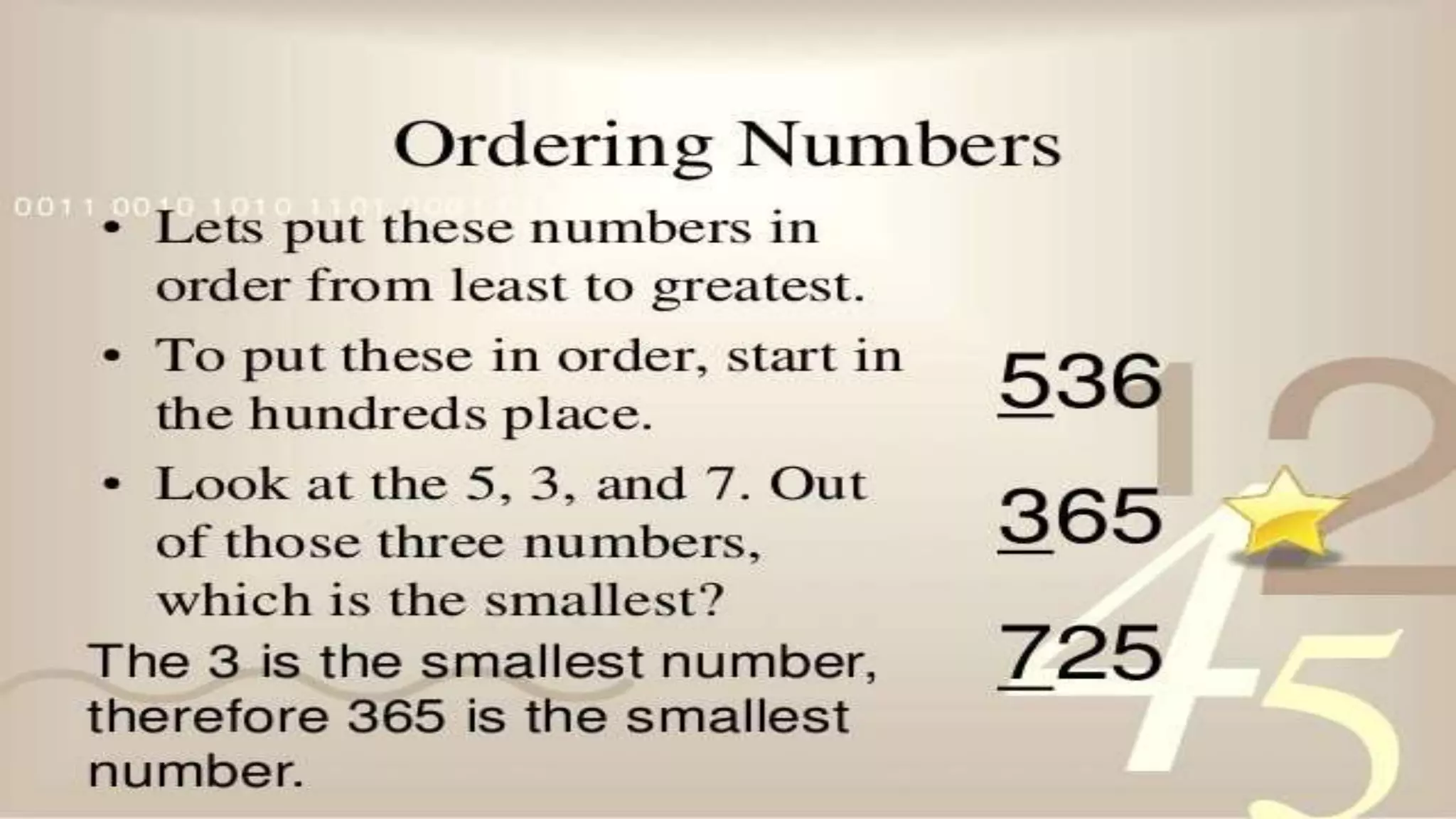 Comparing and Ordering numbers | PPTX
