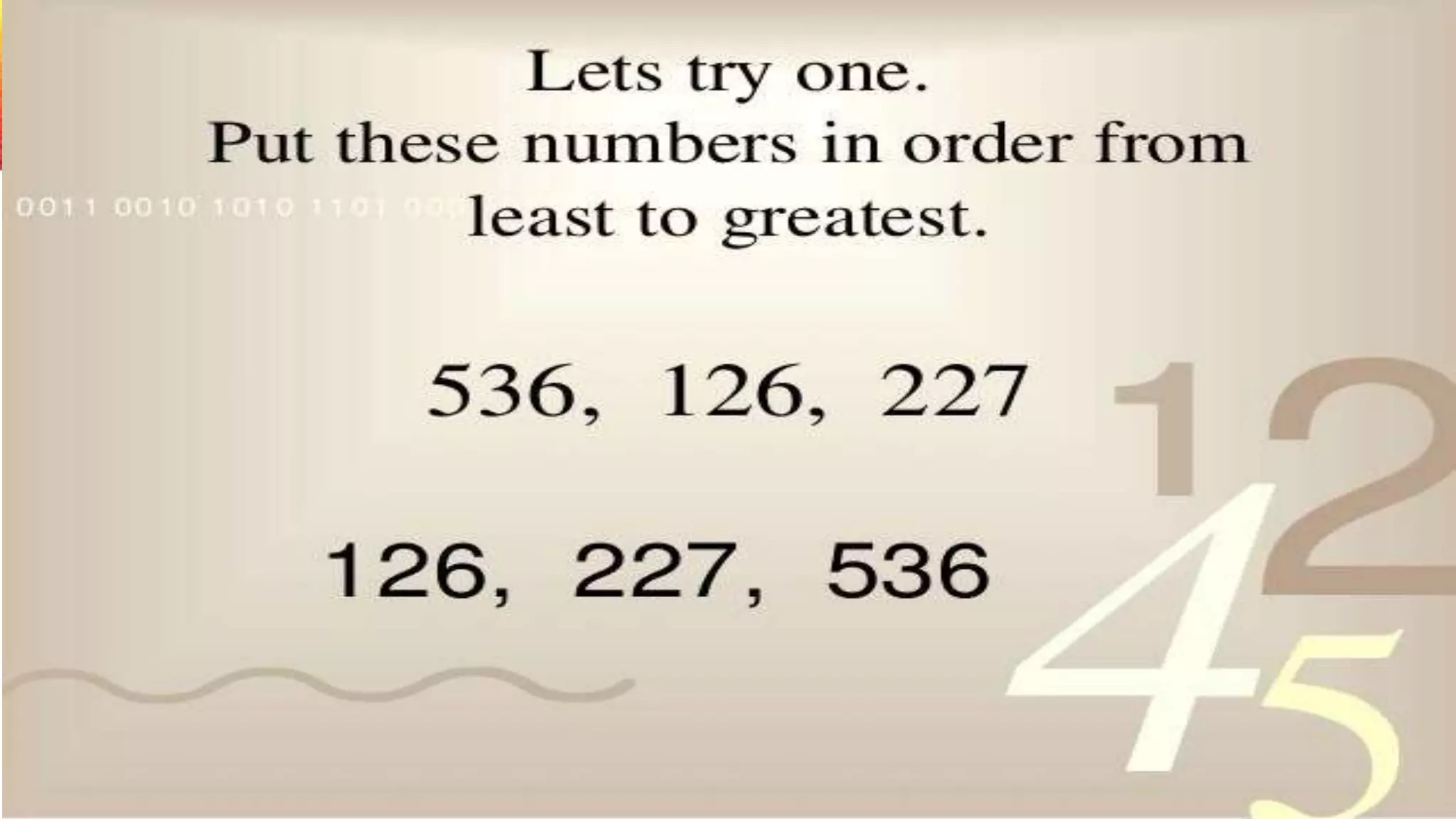 Comparing and Ordering numbers | PPTX