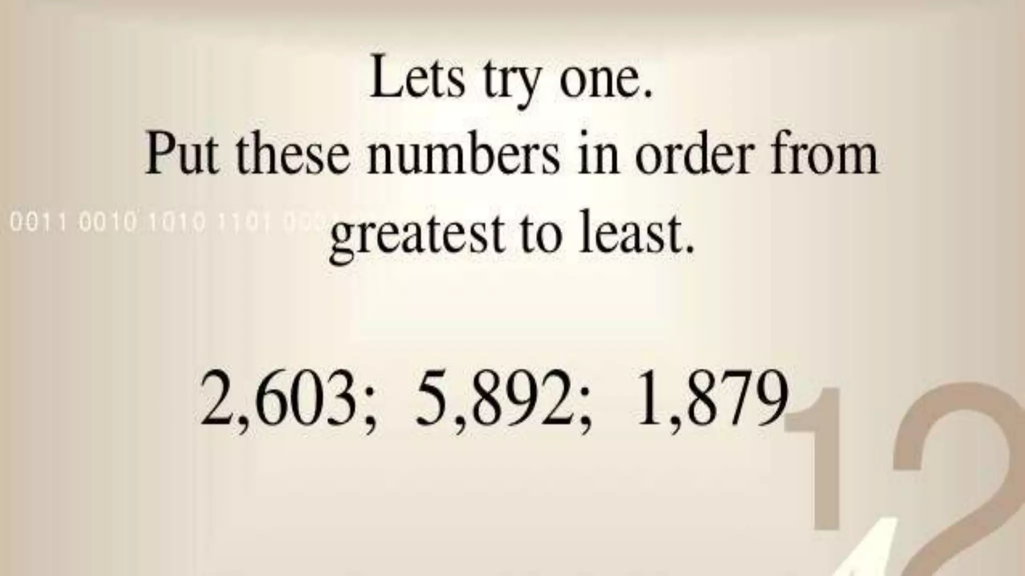 Comparing and Ordering numbers | PPTX