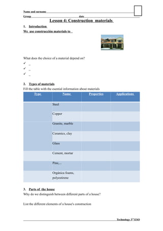 Lesson4 construction materials | PDF