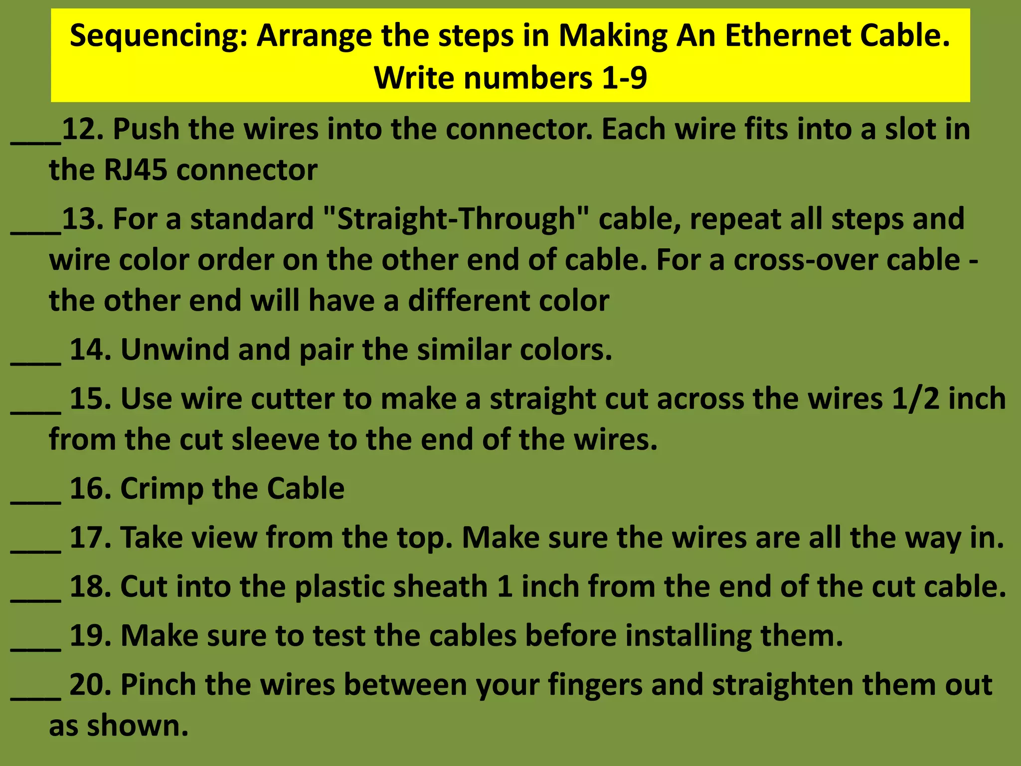 Lesson #1 (creating ethernet cable) | PPTX