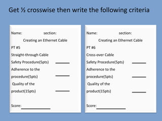 Lesson #1 (creating ethernet cable) | PPTX