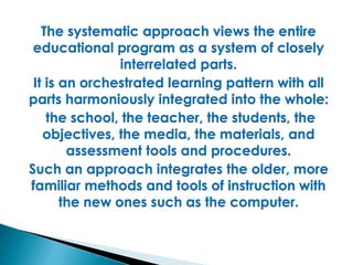 Systematic Approach to Teaching | PPTX