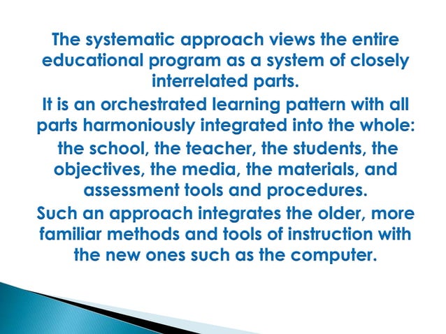 Systematic Approach to Teaching | PPTX | Educational Assessment | Education