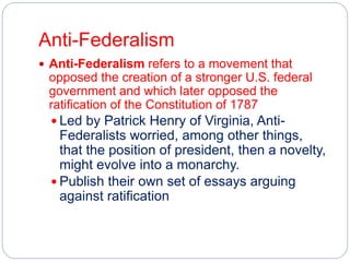 Lesson4federalistvsanti 120418093726-phpapp02 | PPTX
