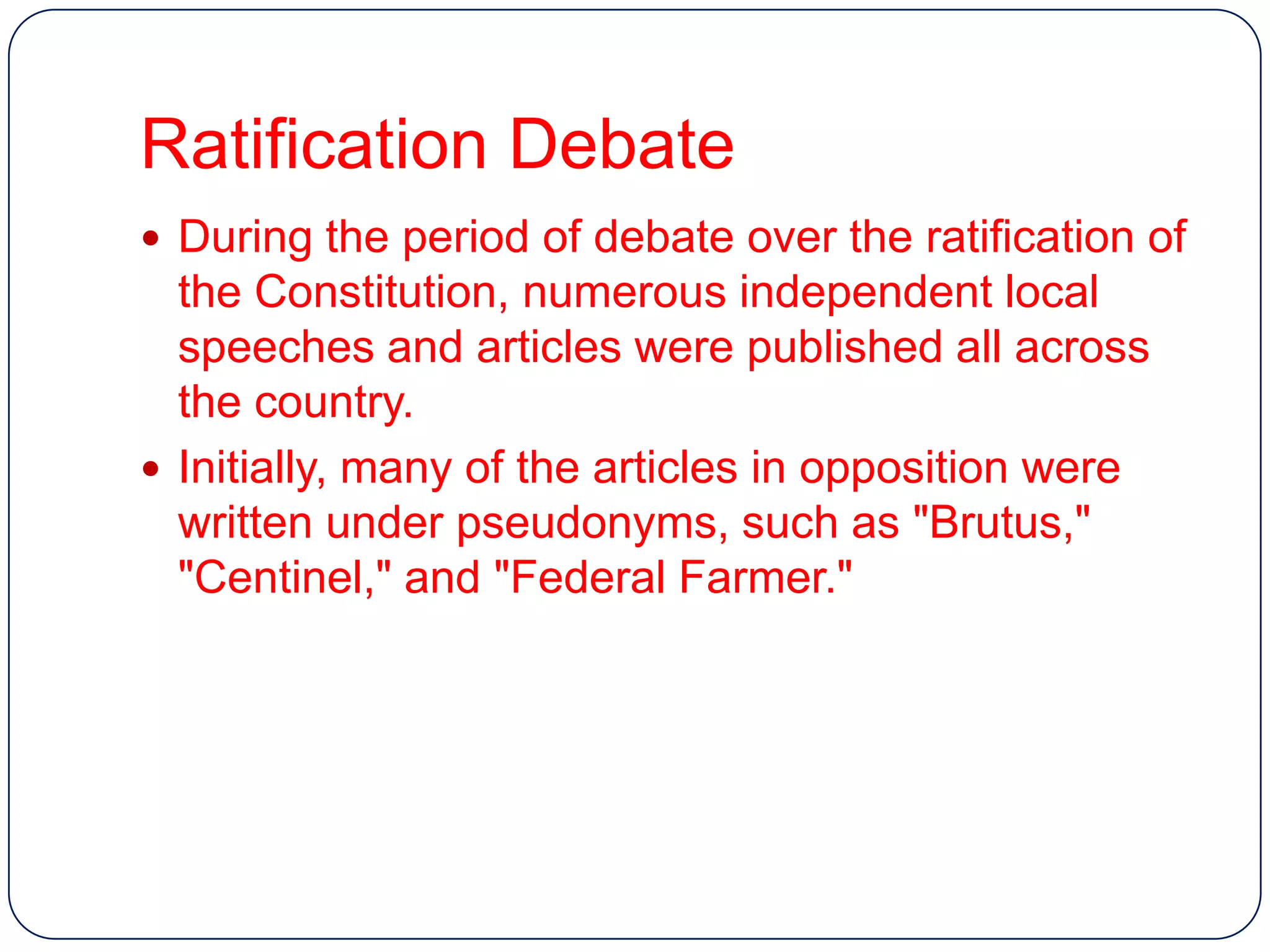 Lesson 4 Federalists vs. Anti Federalists | PPTX