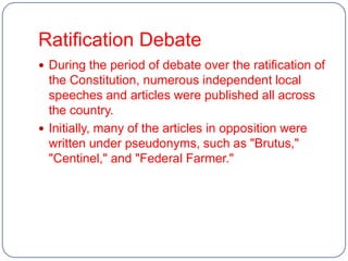 Lesson 4 Federalists vs. Anti Federalists | PPTX