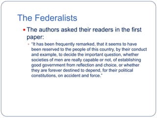 Lesson 4 Federalists vs. Anti Federalists | PPTX